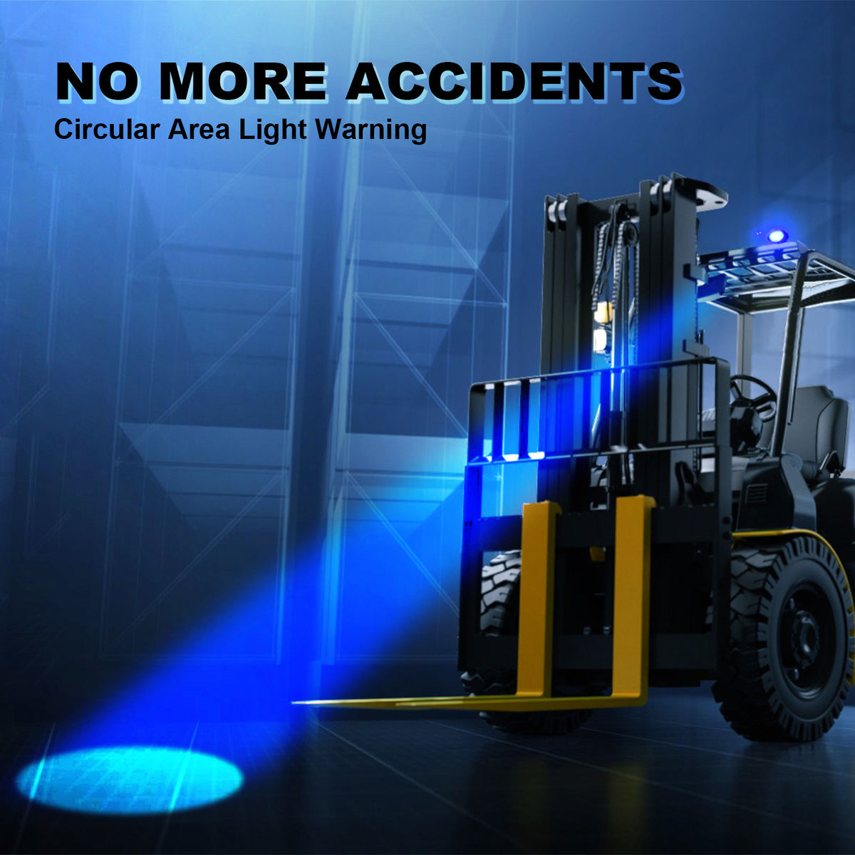 AgriEyes 7008 LED Forklift Safety Lights, 10-80V Forklift blue Light W